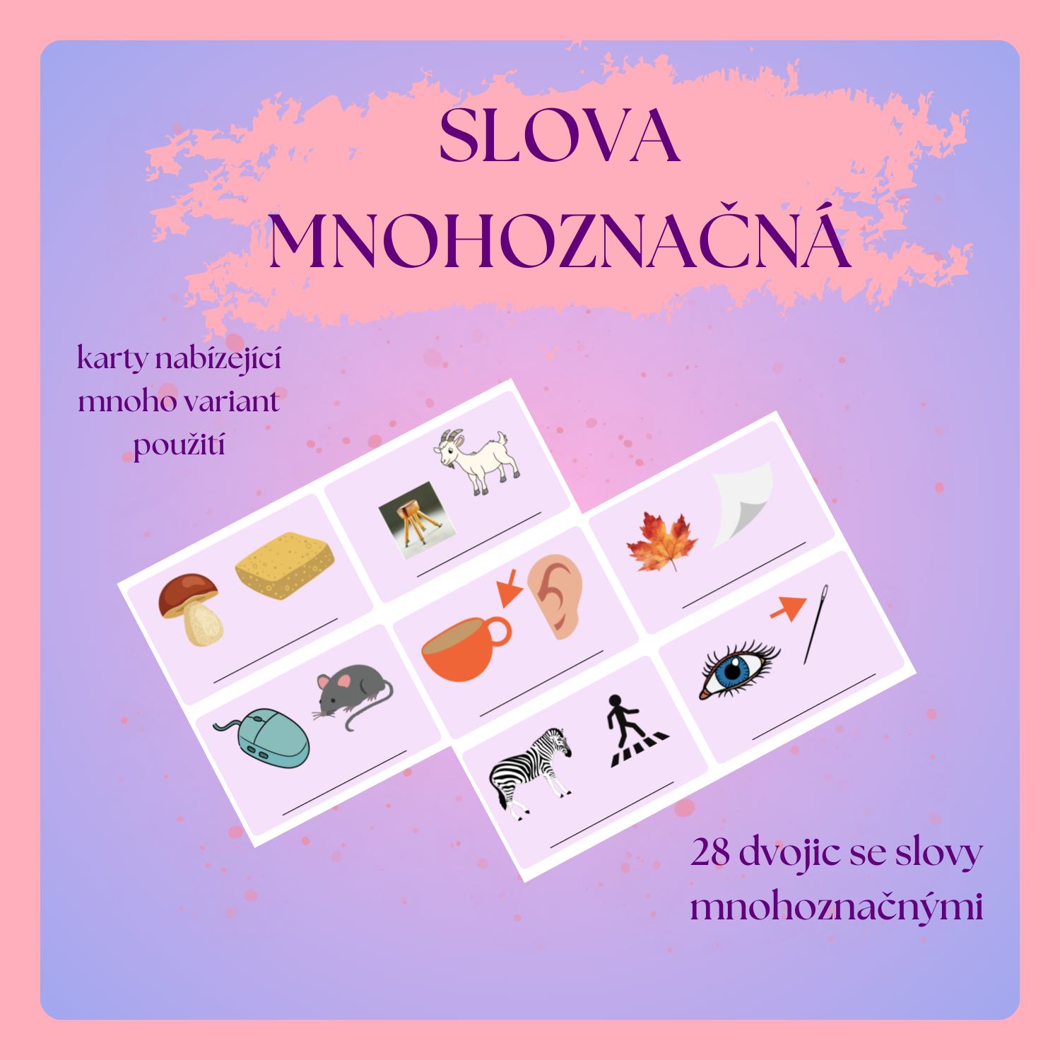 SLOVA MNOHOZNAČNÁ - Český jazyk | UčiteléUčitelům.cz